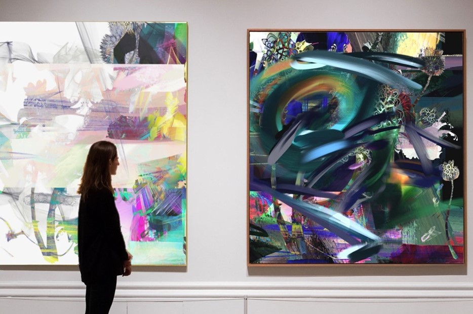 Materialization of Digital Fine Art. Transparent Polymer Canvas